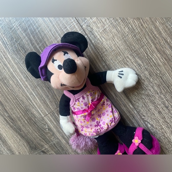 Disney | Toys | Small Disney Minnie Mouse Stuffed Animal In Pink Dress ...